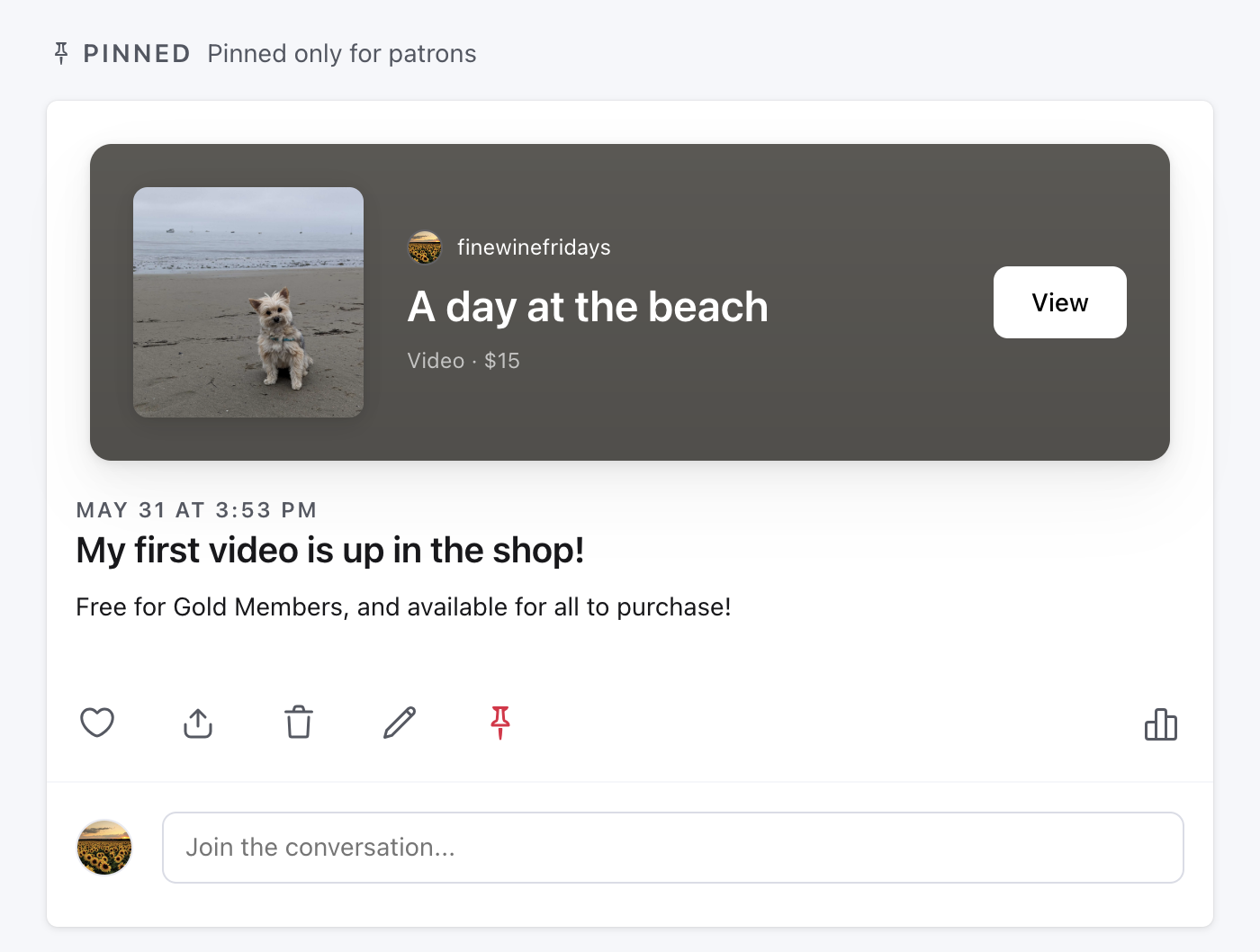 How to pin a post – Patreon Help Center