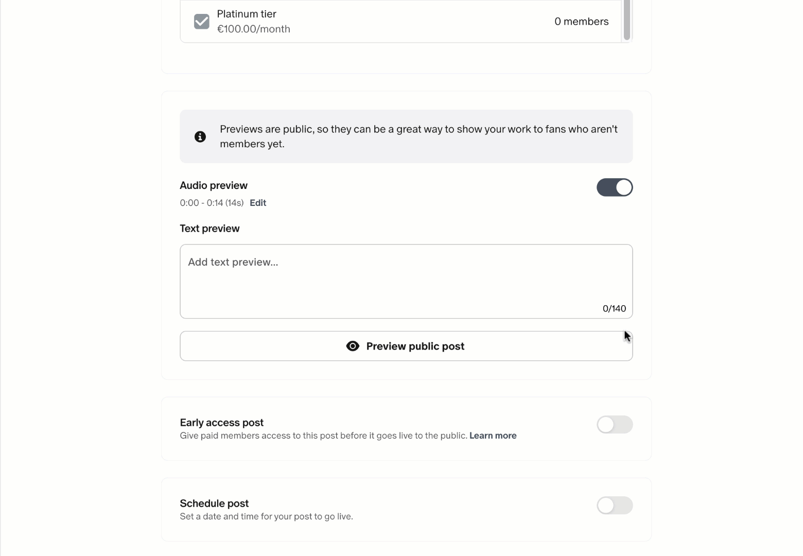 Customizing Audio Previews – Patreon Help Center