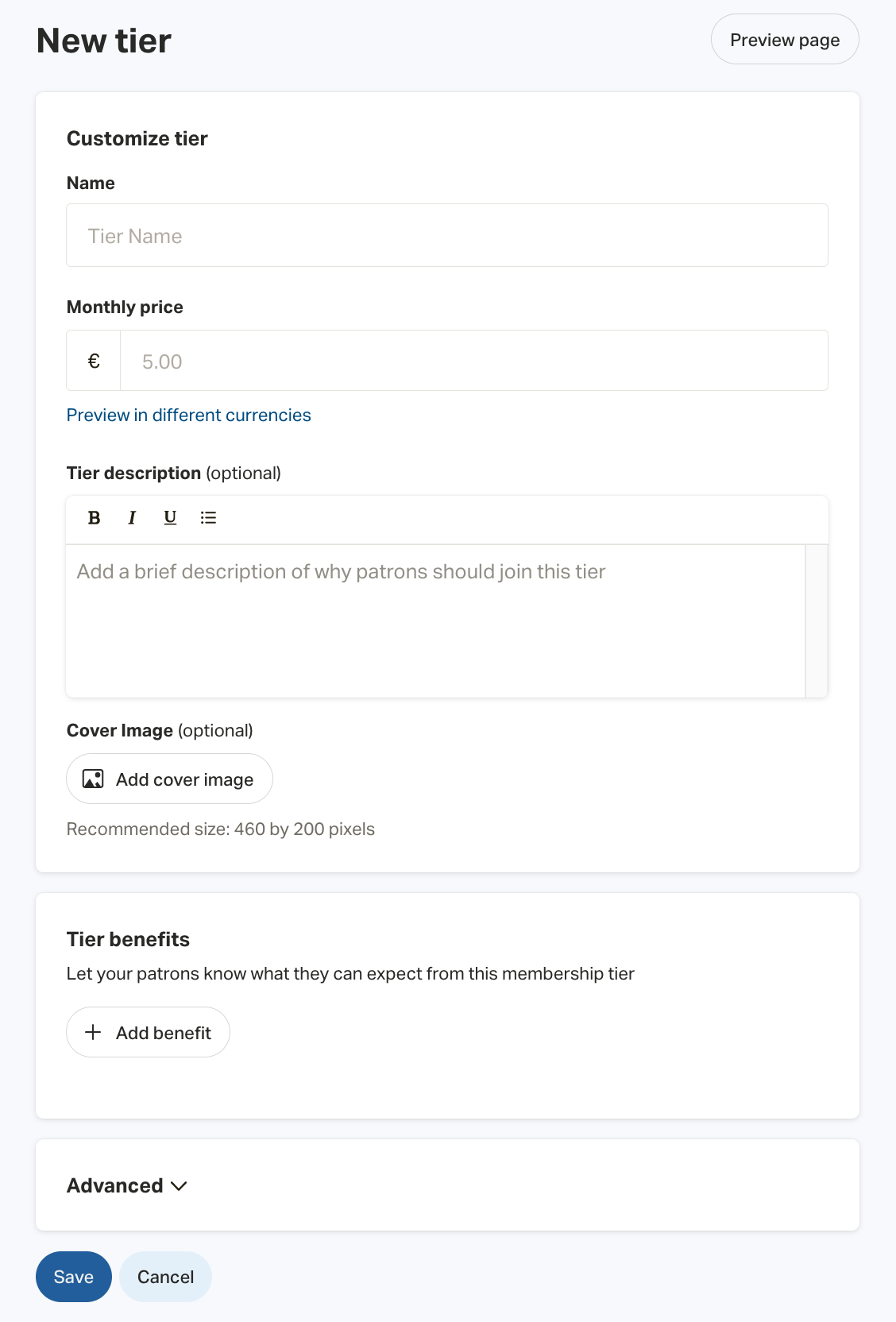How to set up paid tiers and benefits – Help Centre