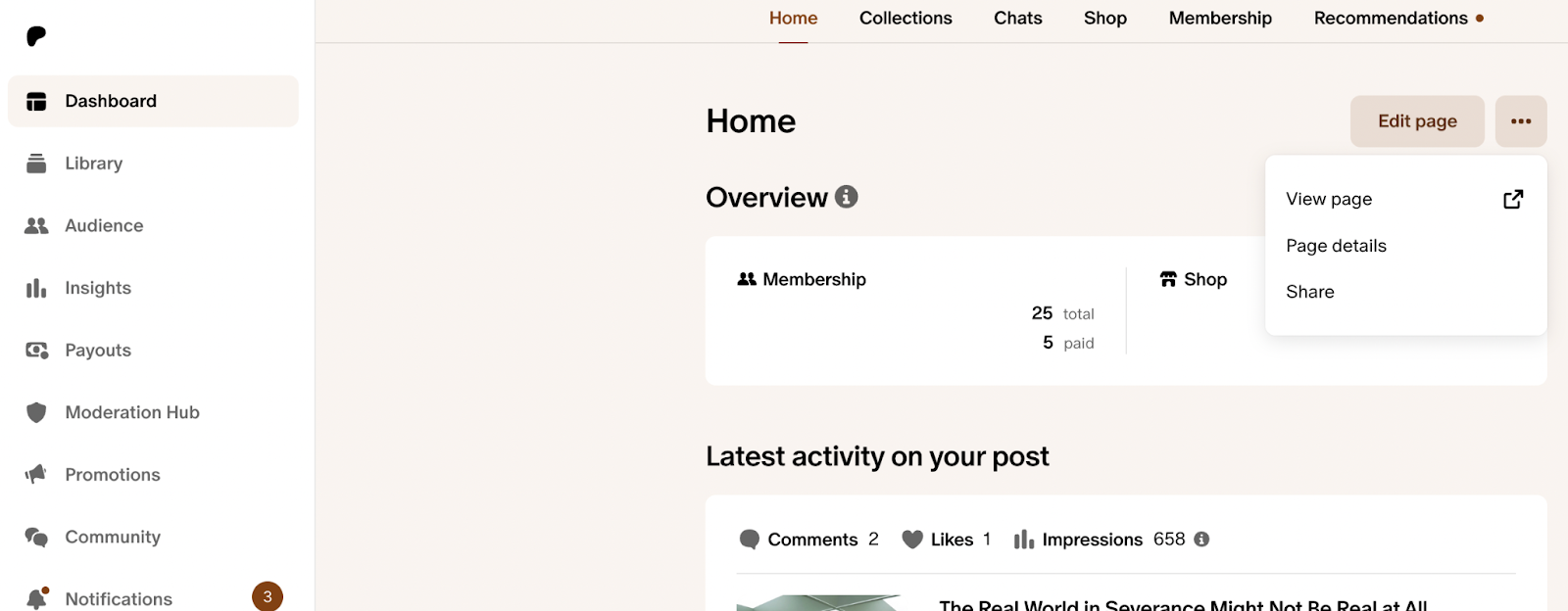 Your updated creator page – Help Centre