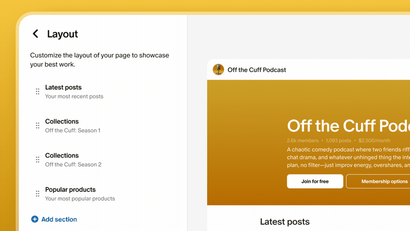 Your updated creator page – Help Centre