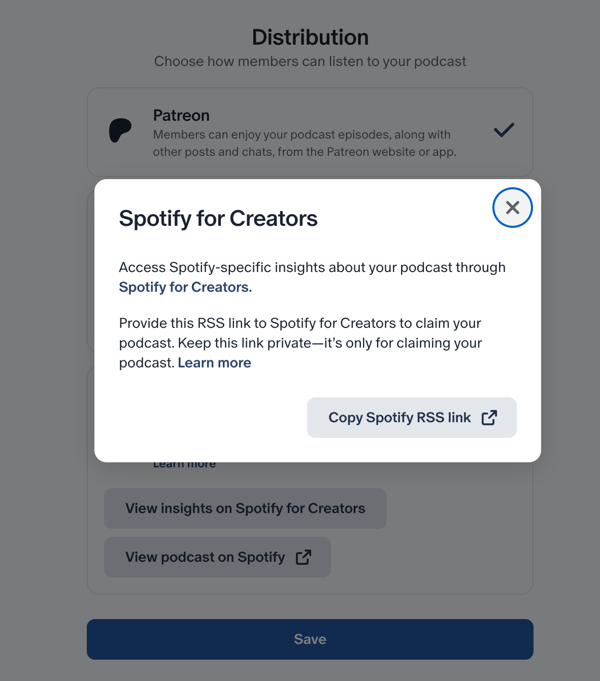 Spotify Synced Feeds for Patreon creators – Patreon Help Center