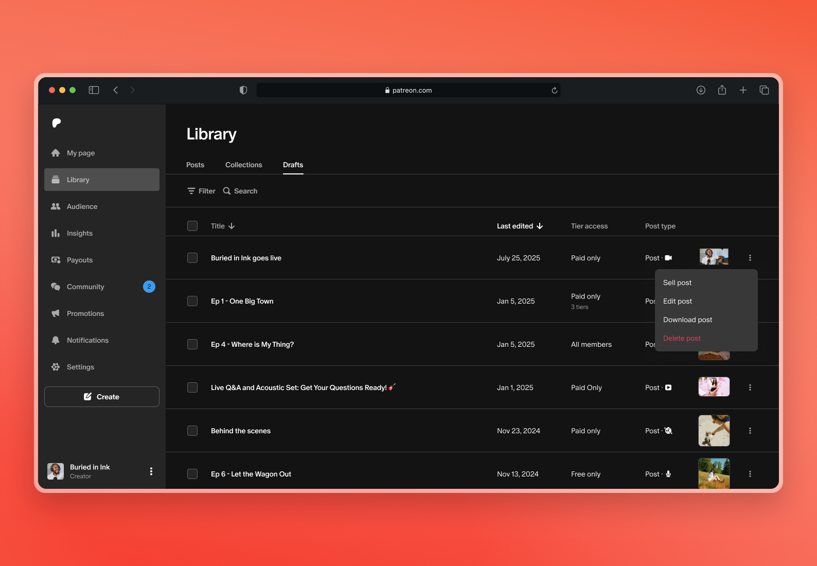 Live FAQ – Patreon Help Center